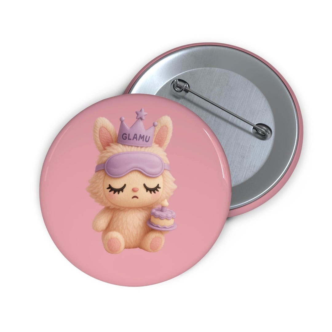 Glamu Plushie Pin – Cute Baddie Birthday Cake Button, Kawaii Doll ...