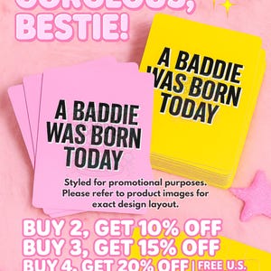 Playing Cards Deck – Birthday Baddie Card Game, Cute Party Game Night ...