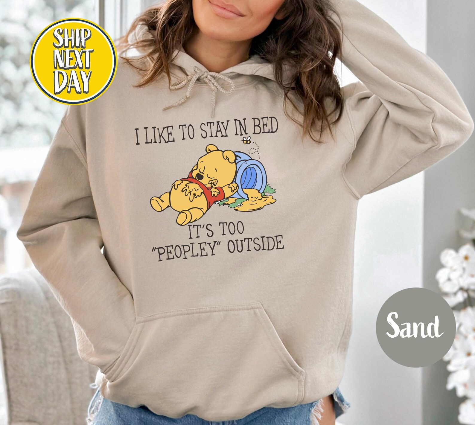 Free I Like to Stay in Bed Sweatshirt, Pooh Bear Shirts, Pooh Lovers ...