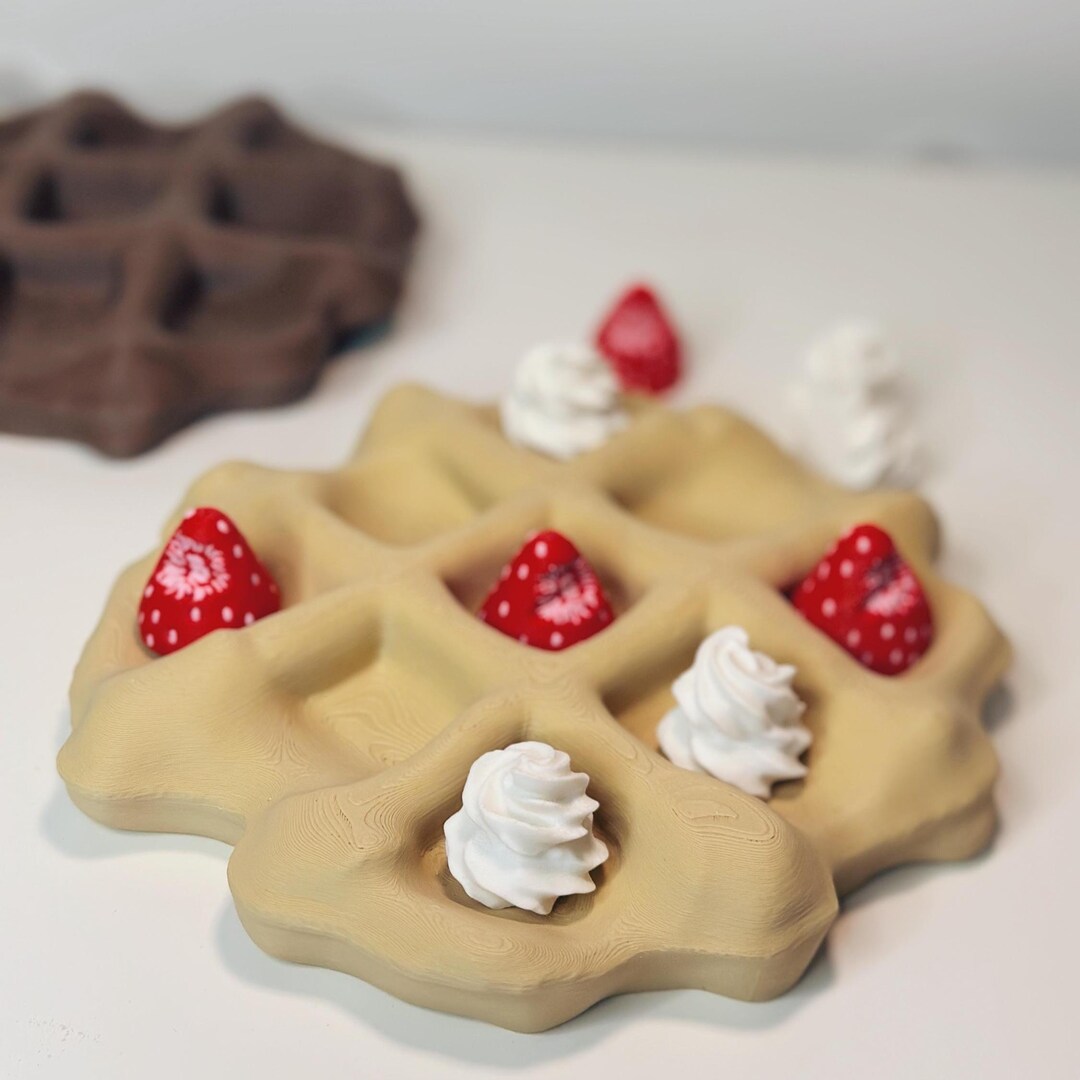 Waffle Tic Tac Toe, Cute Tabletop Game, Cute Tic Tac Toe Board ...