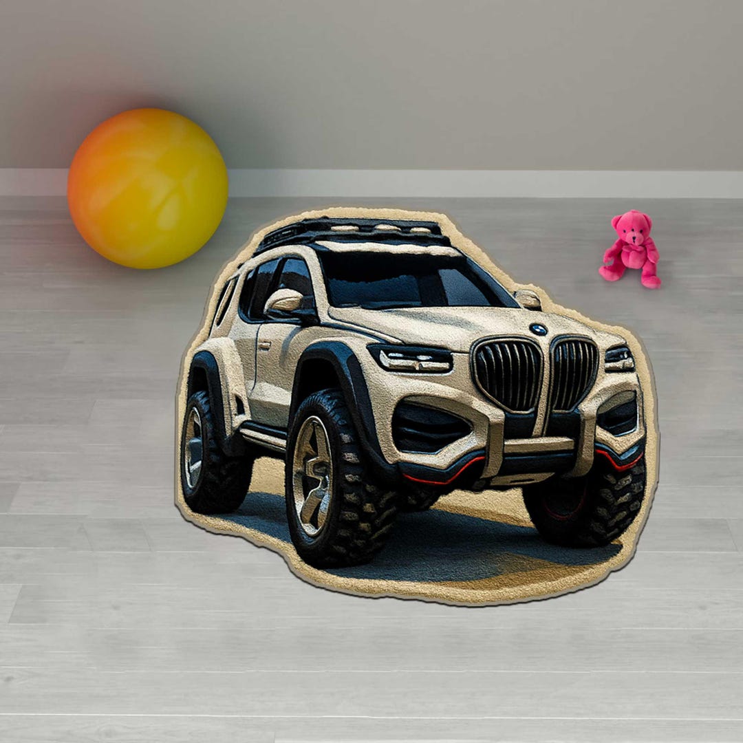 Car Shaped Rug, Custom Car Shaped Rug, Shaped Car Rug, BMW Car, Car Rug ...