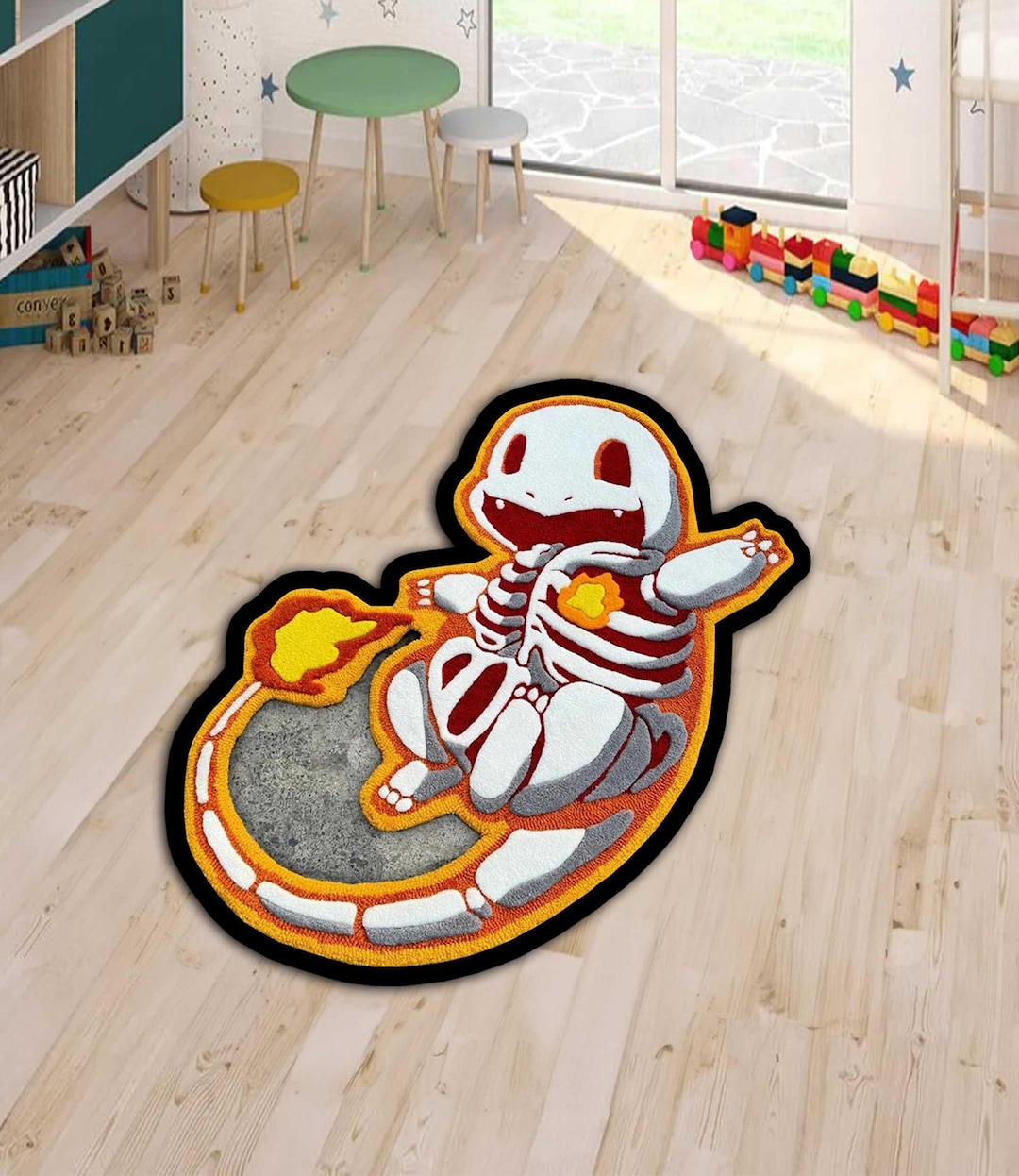 Charmander Rug, Skeleton Charmander Rug, Charizard Rug, Blastoise Rug ...