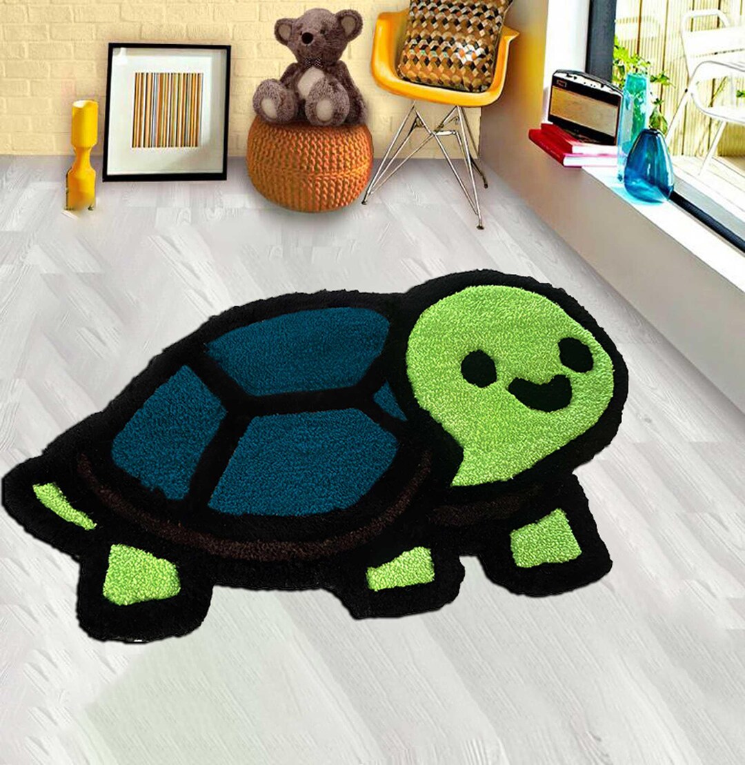 Turtle Nursery Rug,custom Rug,fashion Trendy Turtle, Turtle Rug,sea ...
