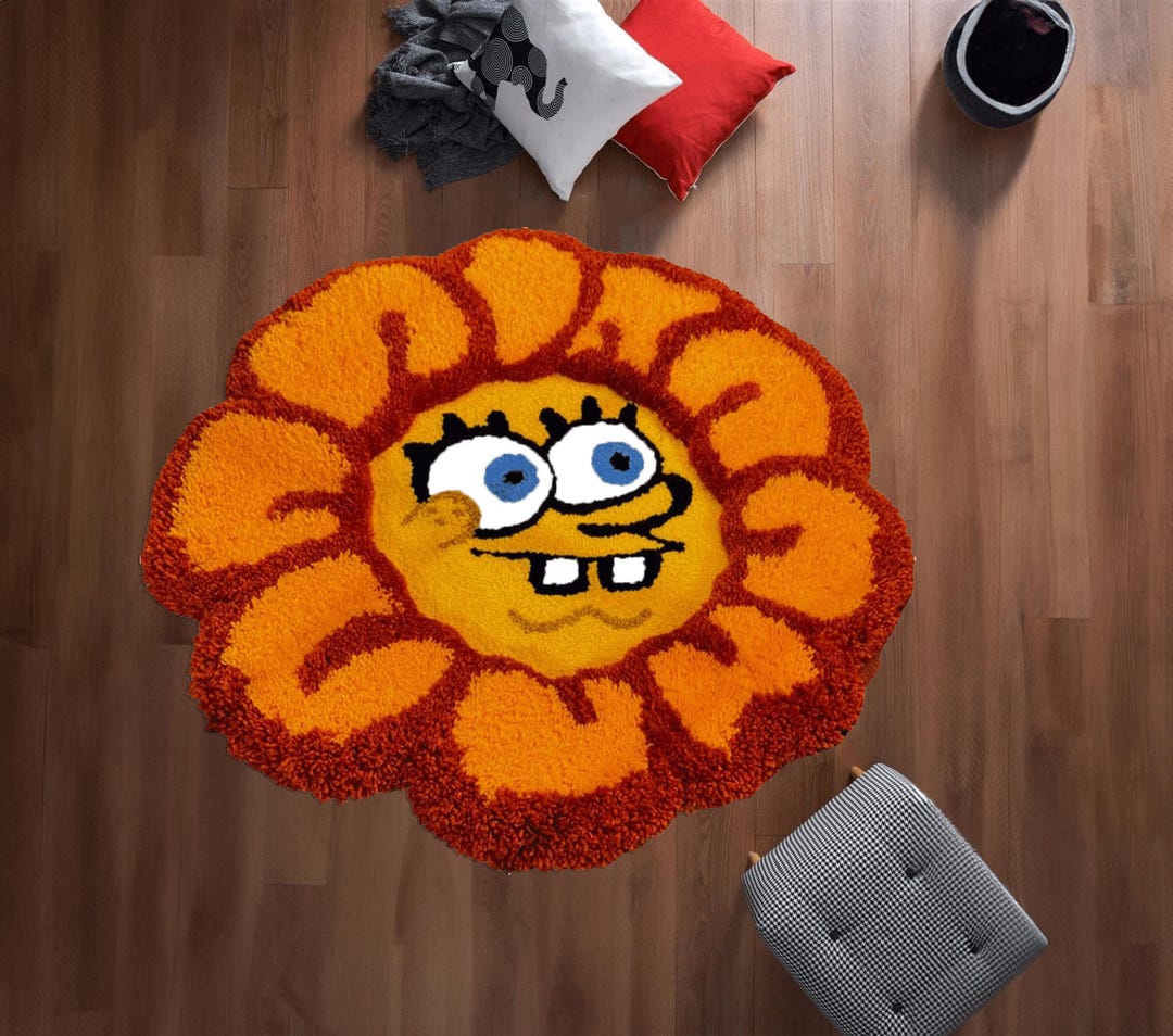 Shape Bob Rug, Spongebob Rug, Spongebob Inspired Rug, Spongebob ...