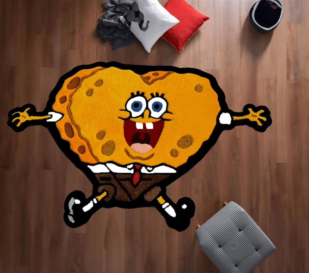 Shape Bob Rug, Spongebob Rug, Spongebob Inspired Rug, Spongebob ...