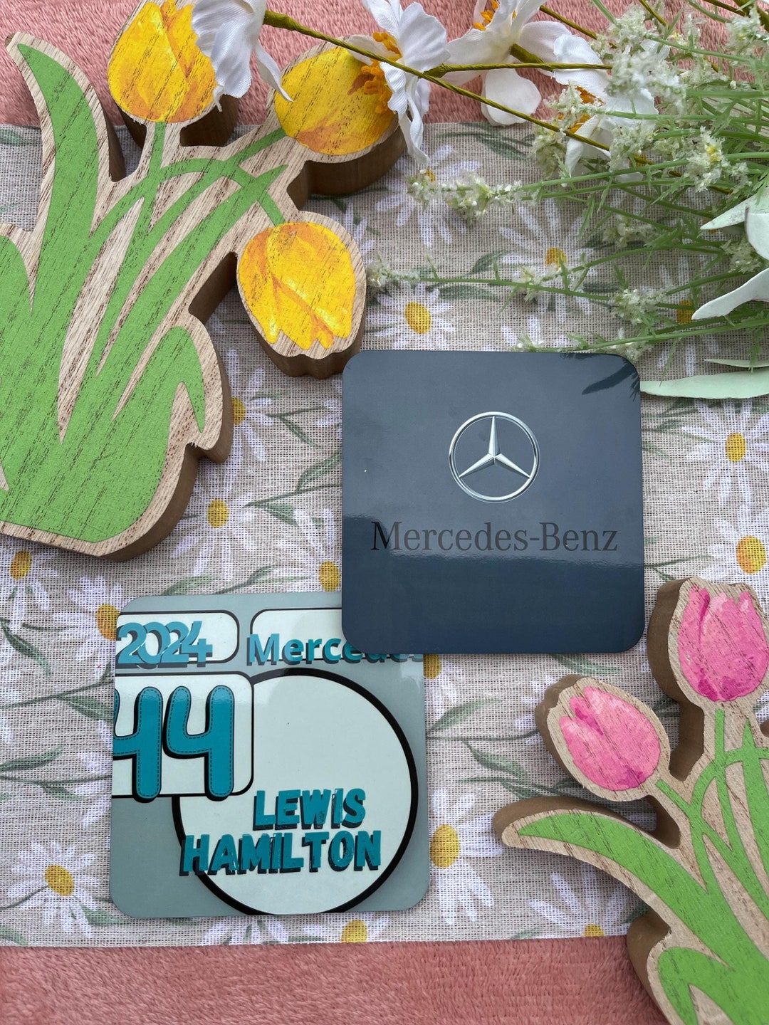 2 Lewis Hamilton / Mercedes Coasters - Etsy