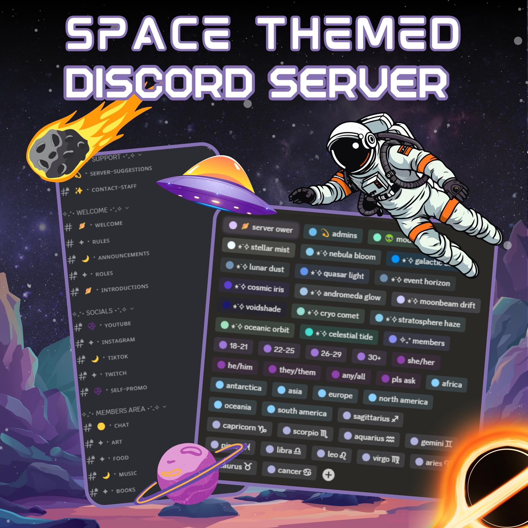 Space Aesthetic Discord Server Template