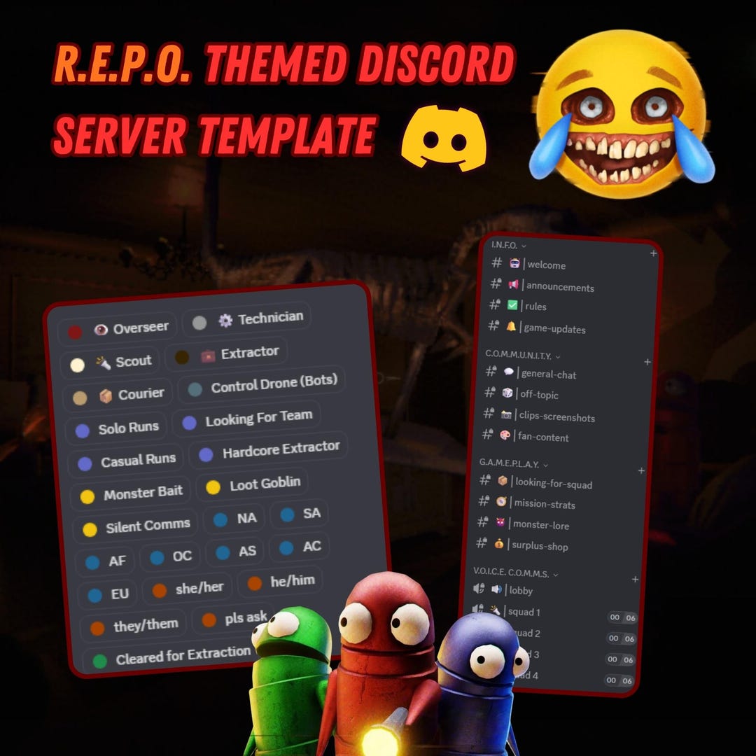 R.E.P.O. Themed Discord Server Template: 25 Roles, 15+ Channels ...