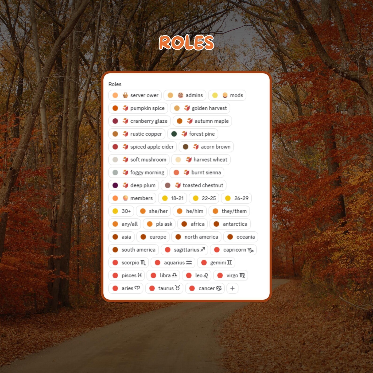 Fall Aesthetic Discord Server Template