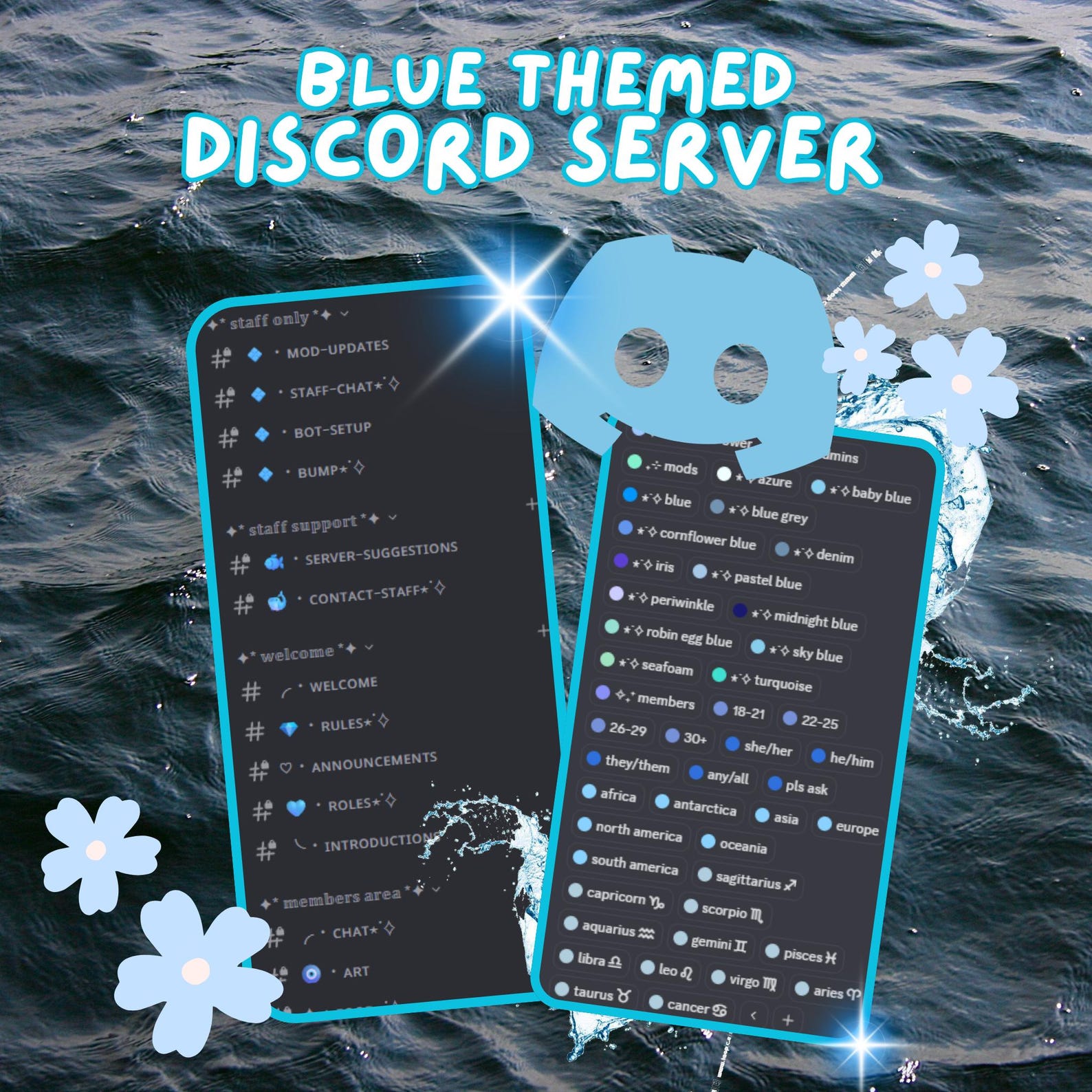 Blue Aesthetic Discord Server Template