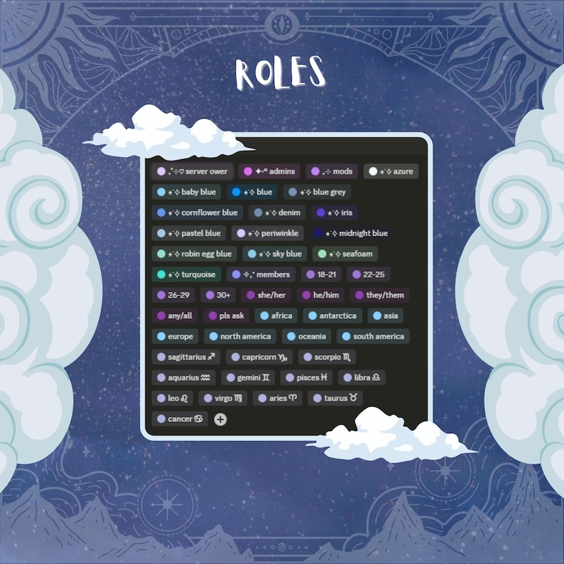Cute Celestial Aesthetic Discord Server Template