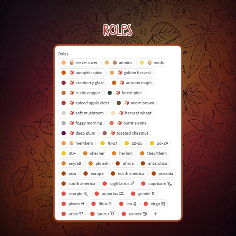 Fall Theme Discord Server Template | Light, Aesthetic, Cute, Fall ...