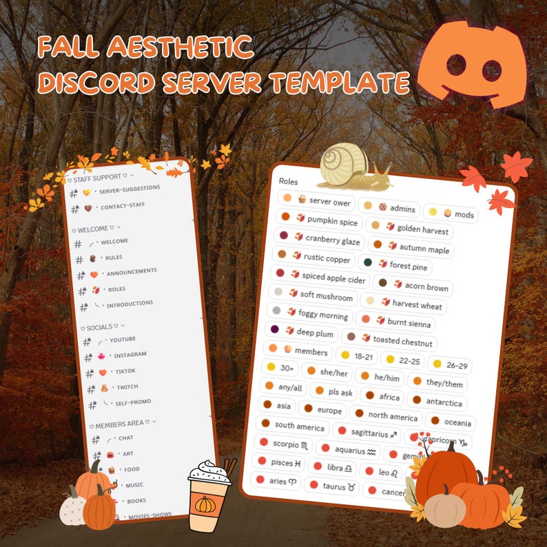 Fall Aesthetic Discord Server Template