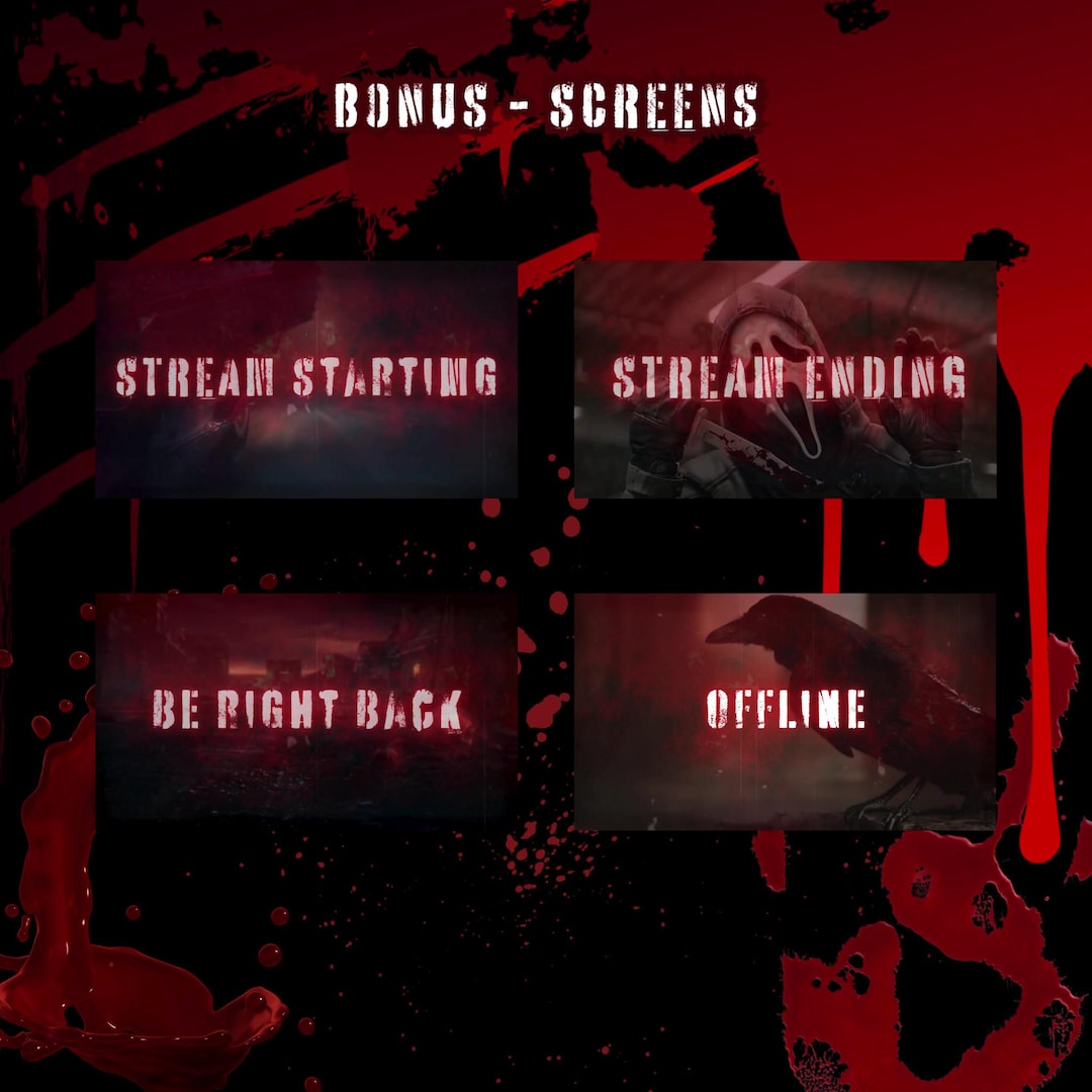 Dead by Daylight Stream Screens | Starting, Brb, Ending, Obs, Offline ...