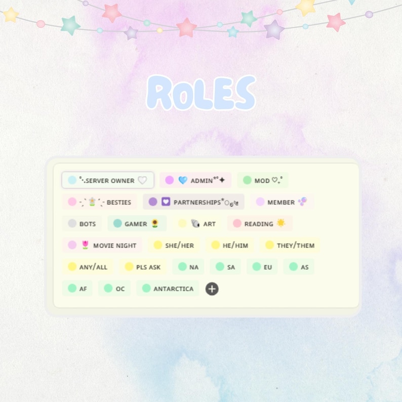 Cute Pastel Aesthetic Discord Server Template