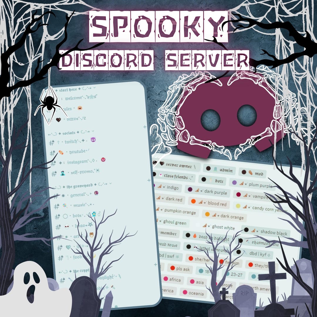 Spooky Discord Server Template: Horror Gaming Theme (instant Download ...