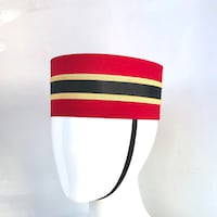 Red Bellhop Usher Hat With Gold Trim- Dark Red/ Burgundy / Wine Custom ...