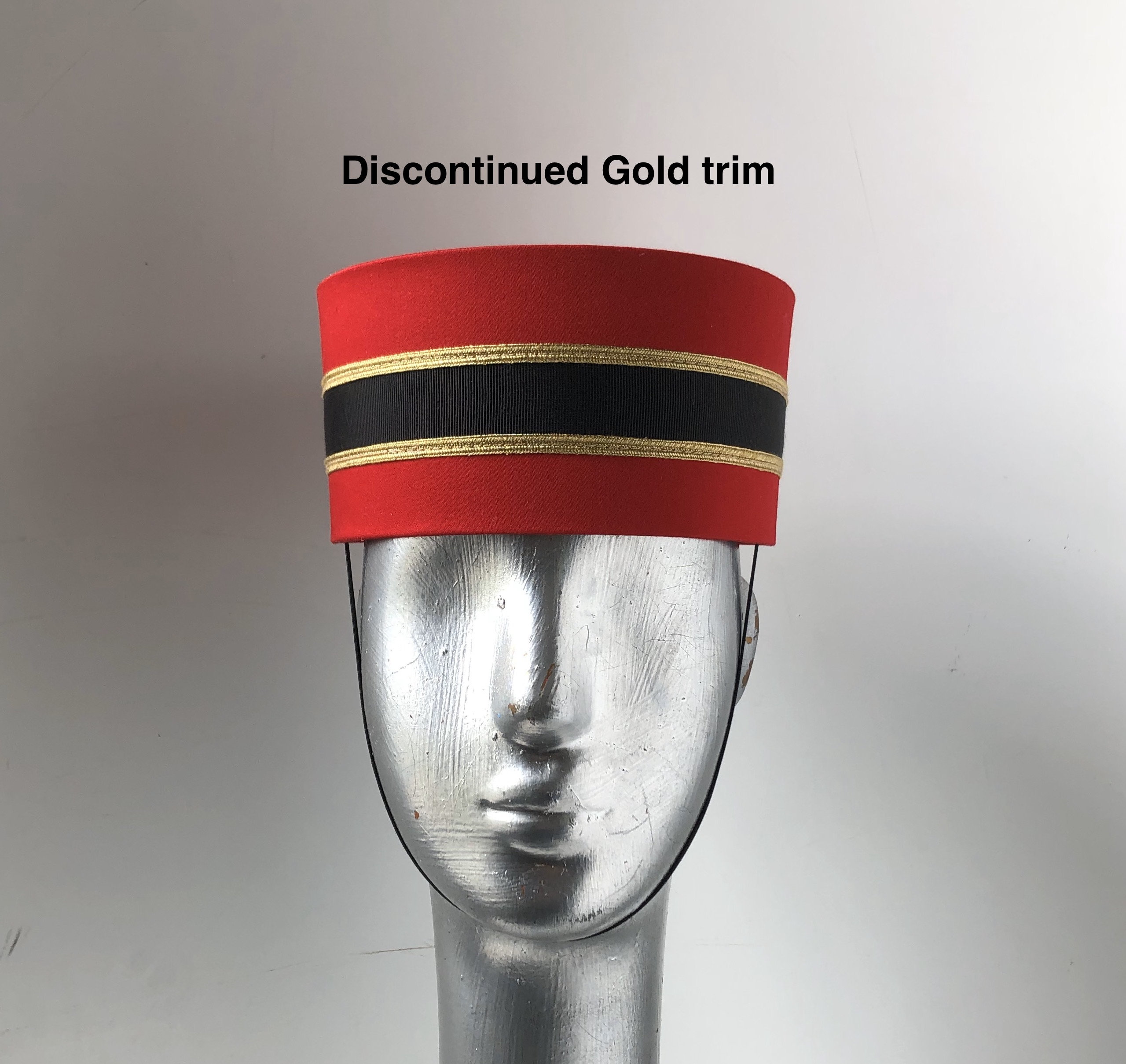 Red Bellhop Usher Hat With Gold Trim- Dark Red/ Burgundy / Wine Custom ...