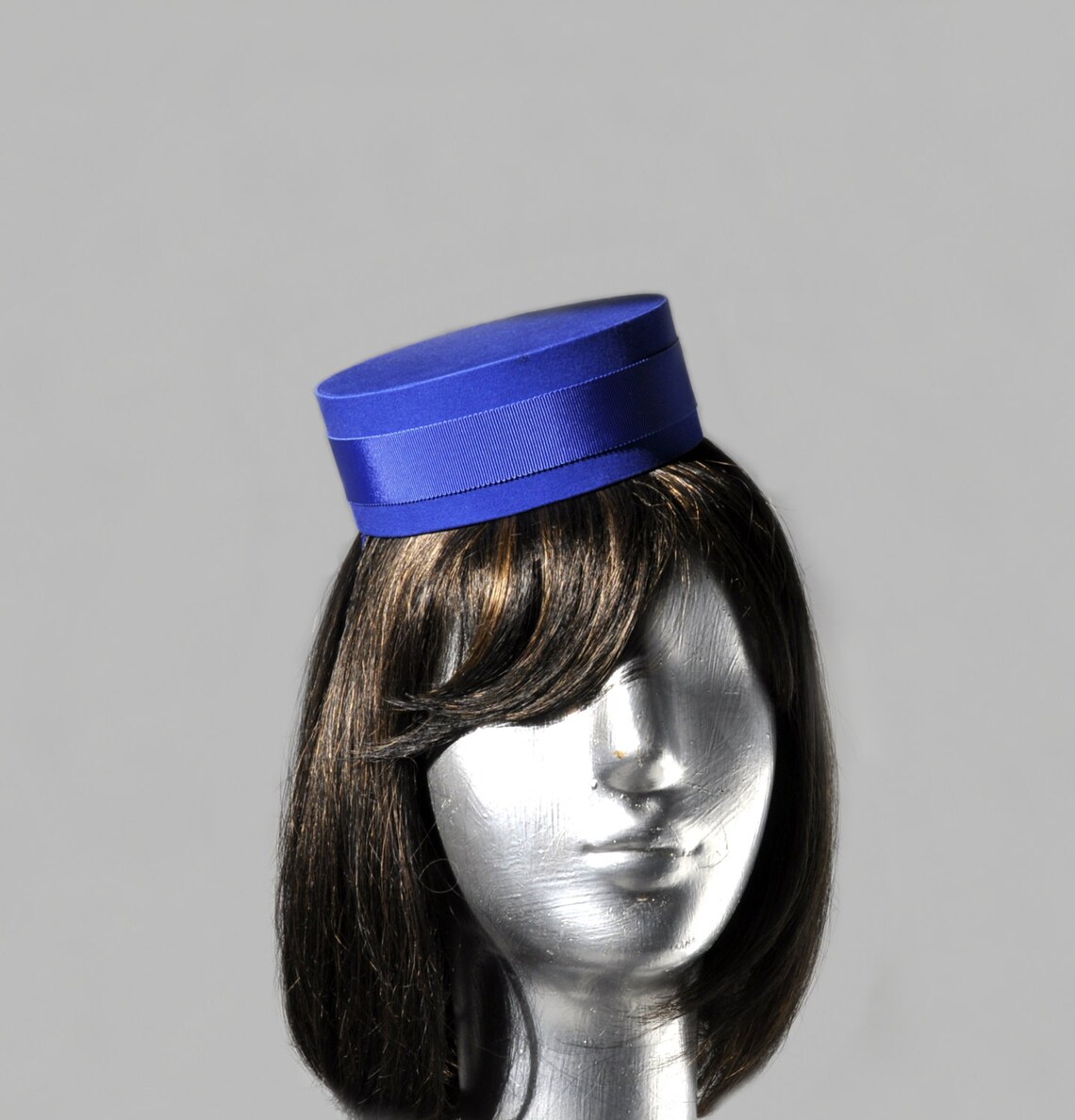 Pillbox Hat in Blue Classic Usher Bellhop or Cigarette Girl Costume - Etsy