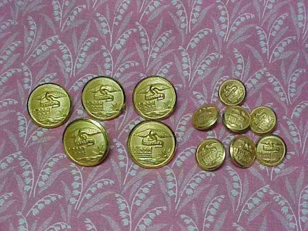 12 Vintage Essayons Buttons US Army Corps Engineers Uniform Button ...