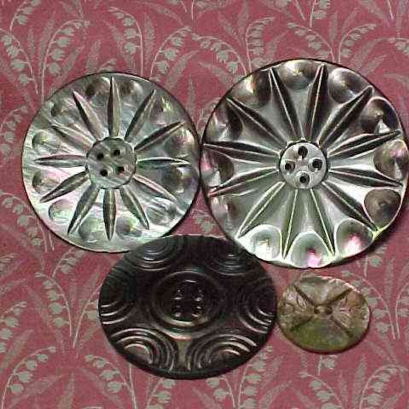 Carved Mother of Pearl Buttons - Etsy