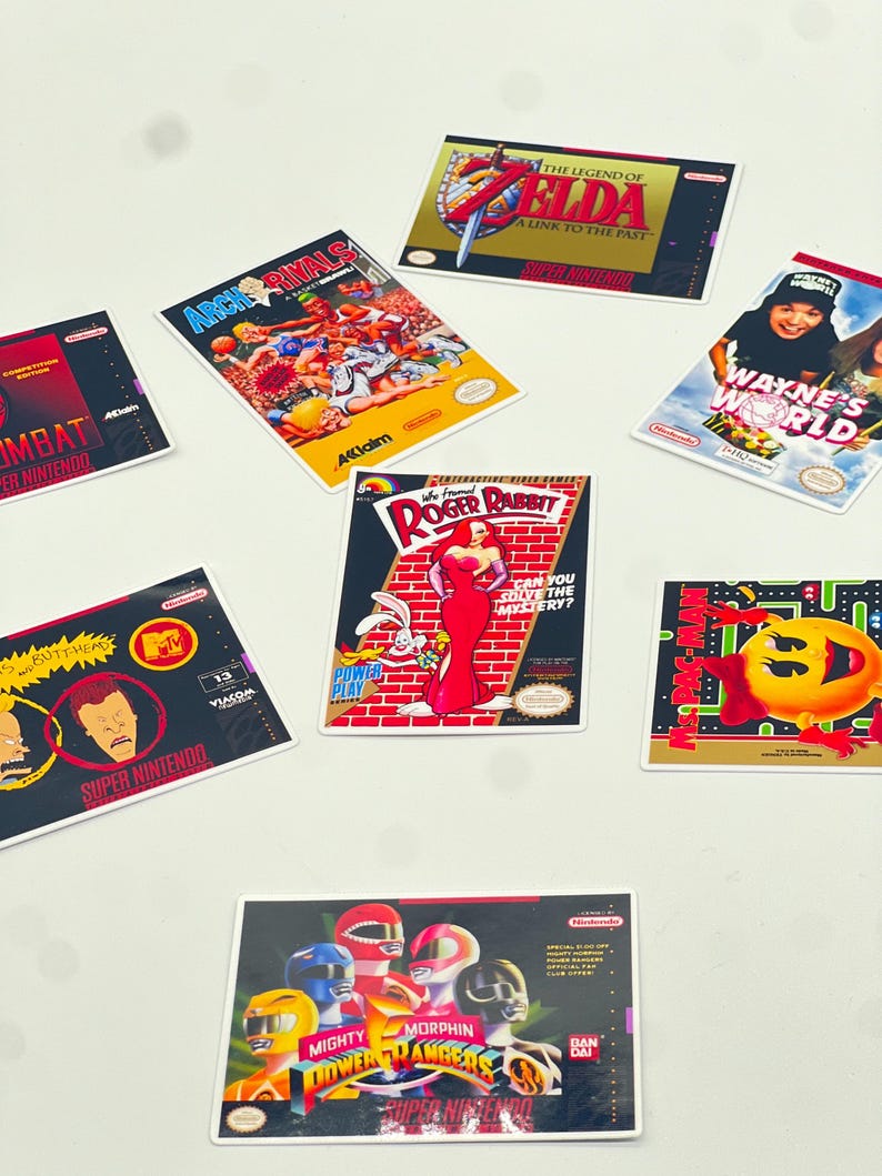Retro NES and Super Nintendo USA Box Art Stickers for Gamers - Etsy