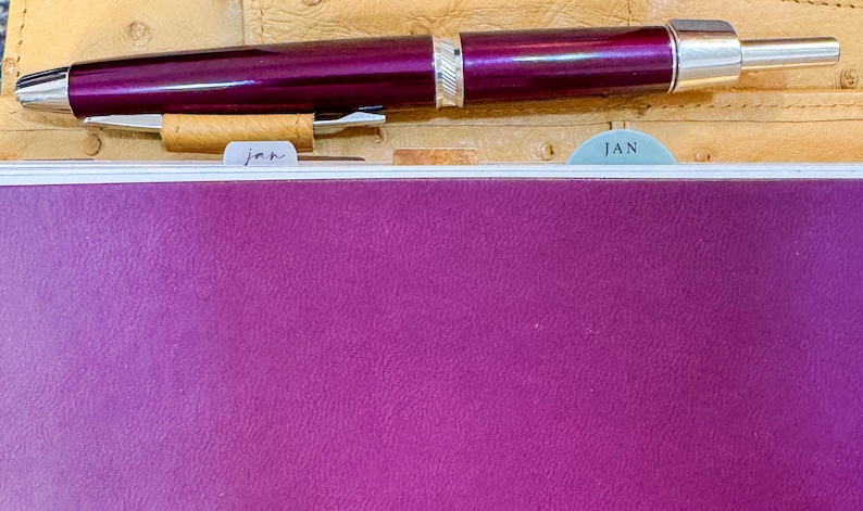 Monthly Tabs | Minimalist | Low Profile | Permanent - Etsy