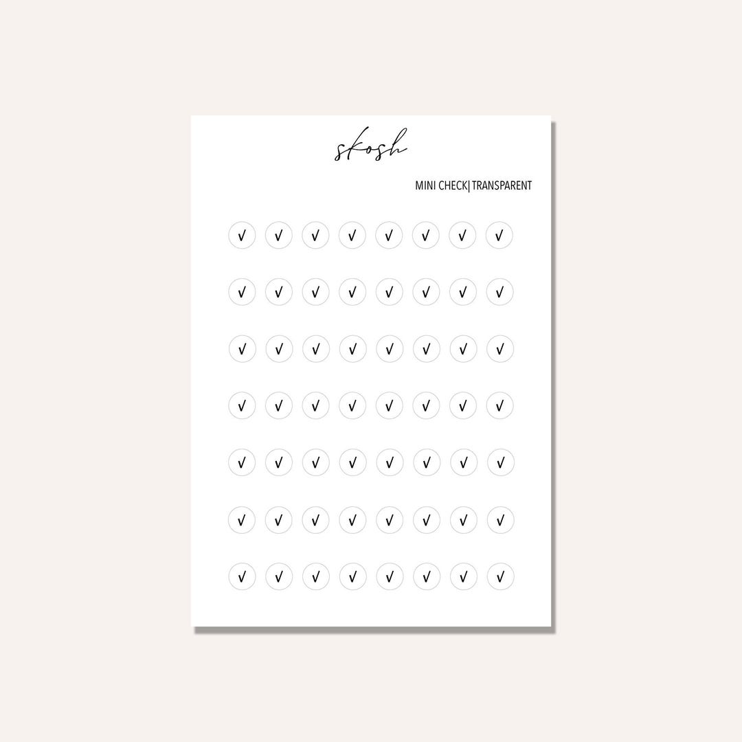 Mini Check Mark Icon Stickers | Washi - Etsy
