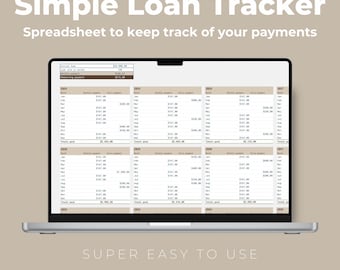 Simple Loan Tracker Spreadsheet for Google Sheets Easy-to-use Debt ...
