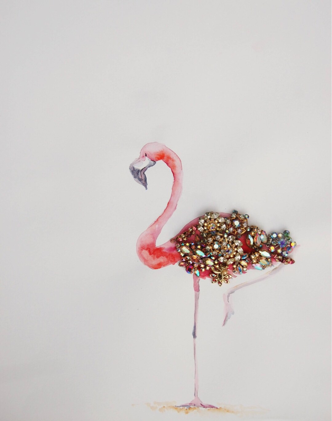 Sparkled Pink Flamingo, Limited Edition Fine Art Print - Etsy