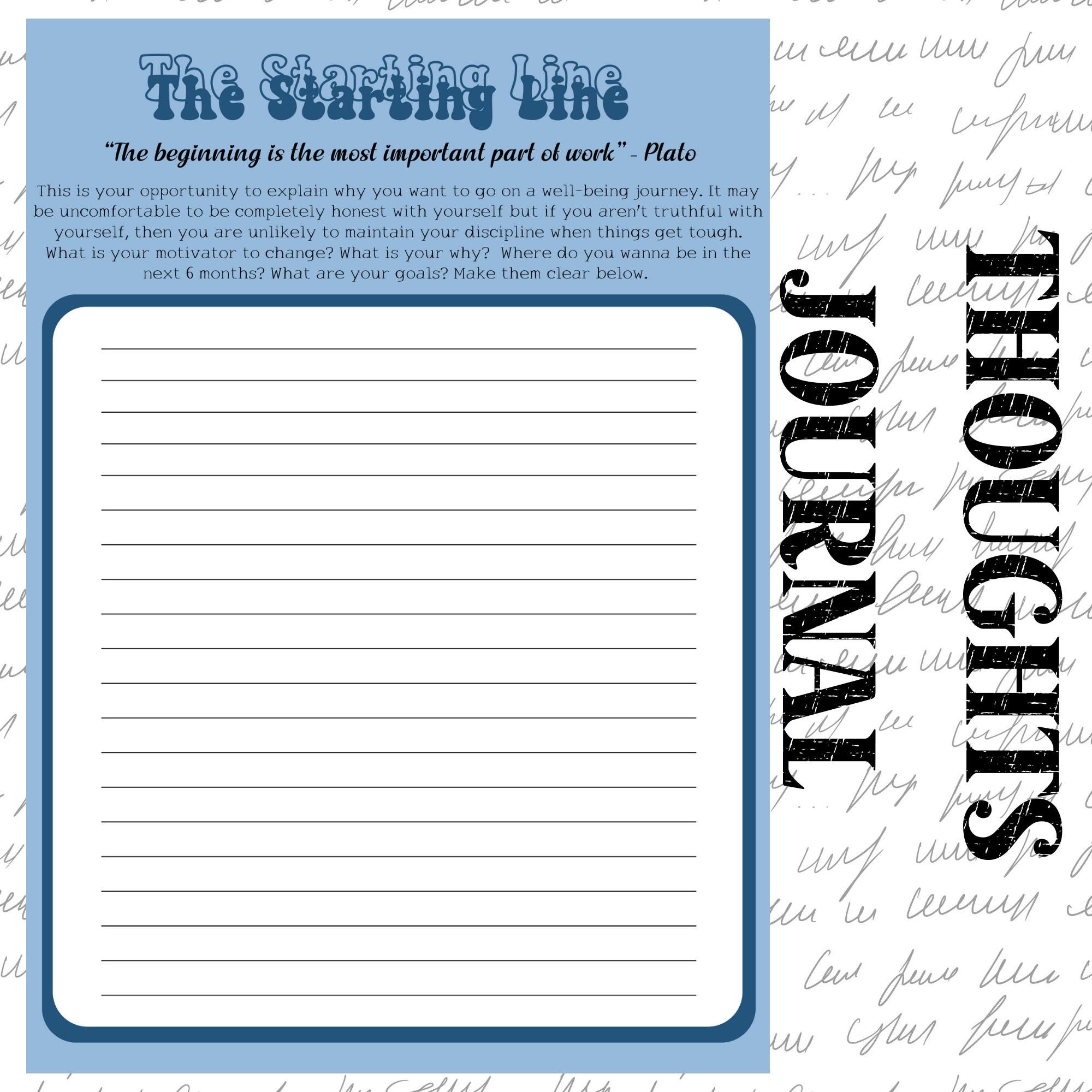 Printable Well Being Journal, Printable Mental Health Journal, Mood ...