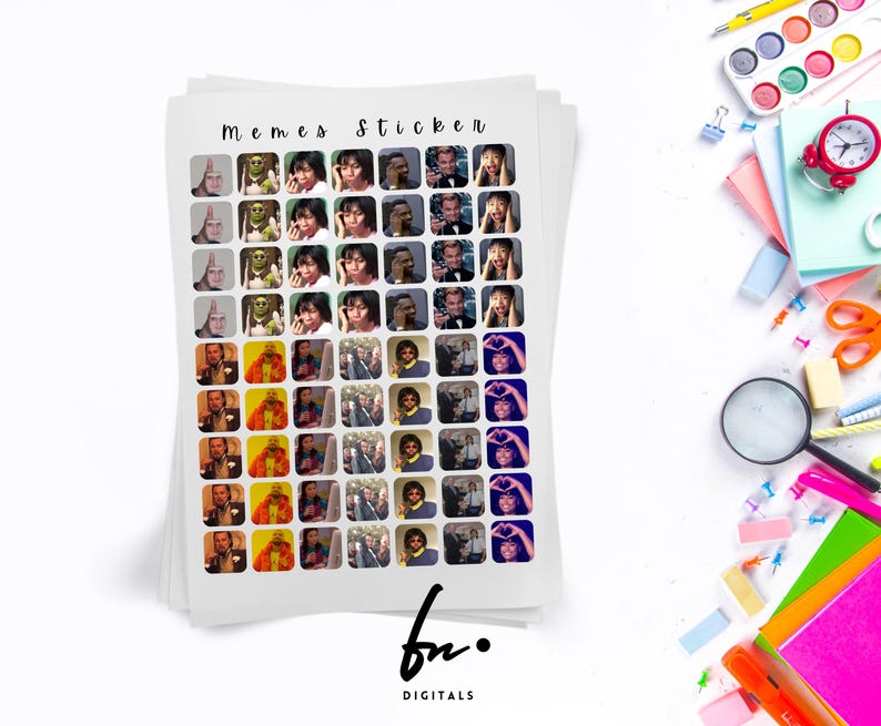 Printable Meme Sticker for Teachers, Teachers Reaction Stickers ...