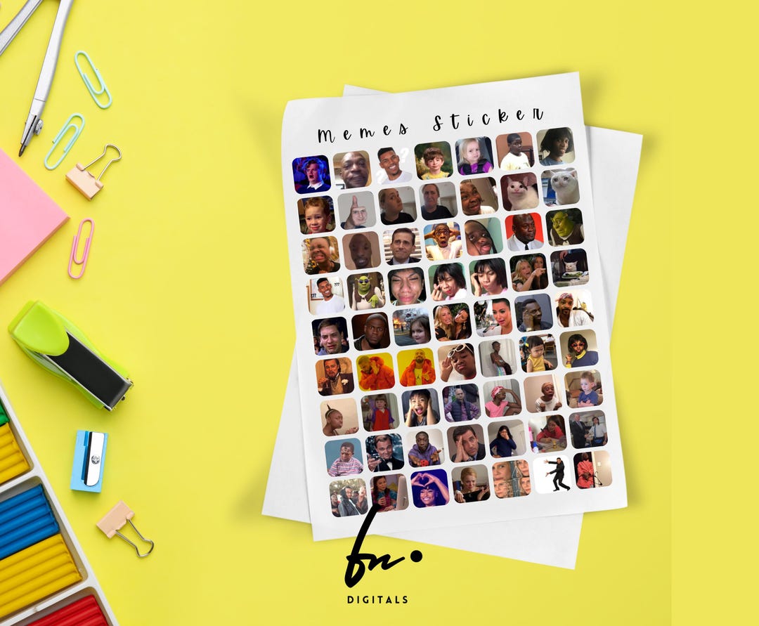 Printable Meme Sticker for Teachers, Teachers Reaction Stickers ...