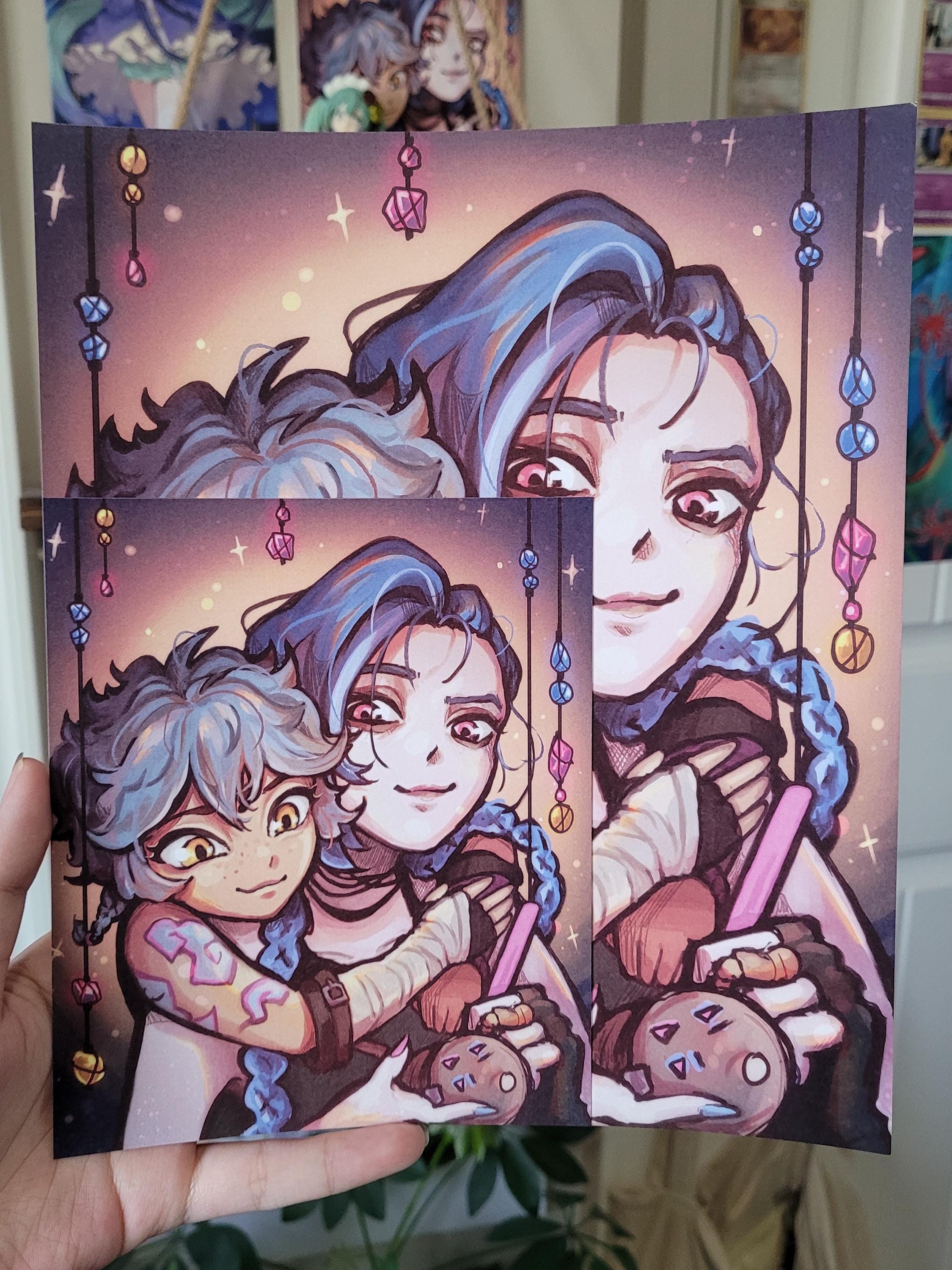 Jinx and Isha | Arcane | 2 Sizes | Art Print | Fanart - Etsy