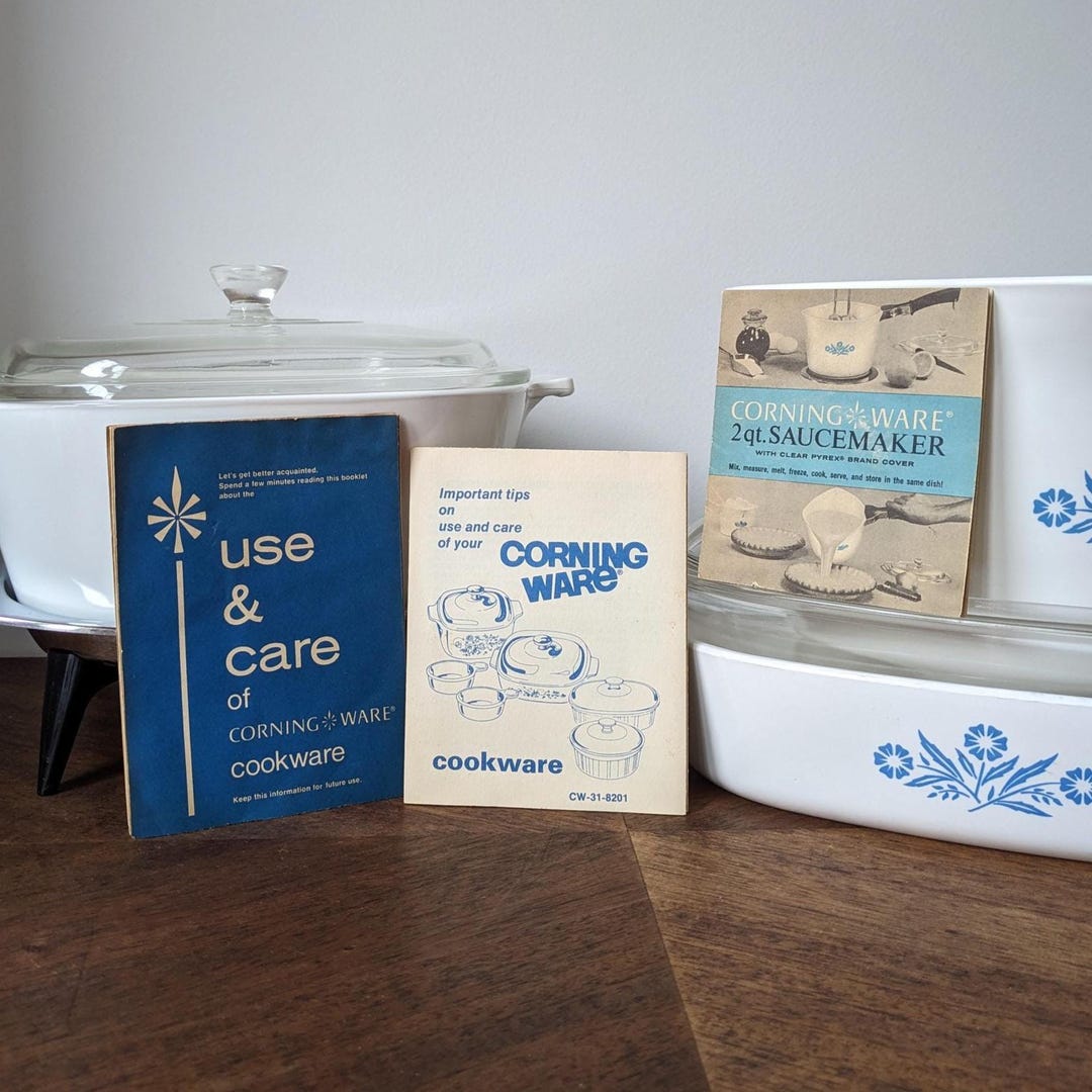 DIGITAL FILES: Corning Ware Use & Care Instruction Booklets With ...