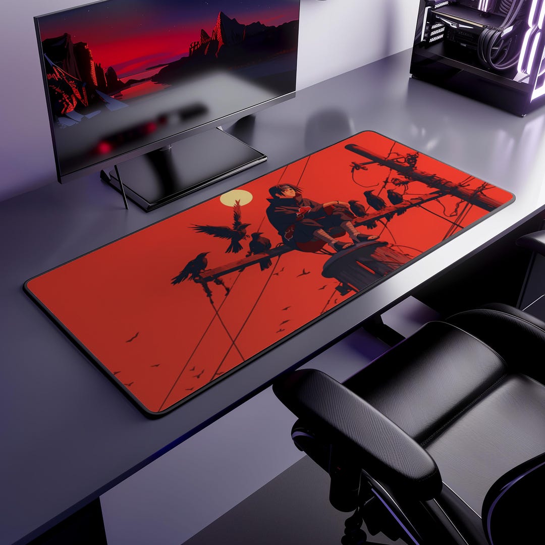 Anime Desk Mat, Long Desk Mats, Aesthetic Gaming Mousepad, Christmas ...