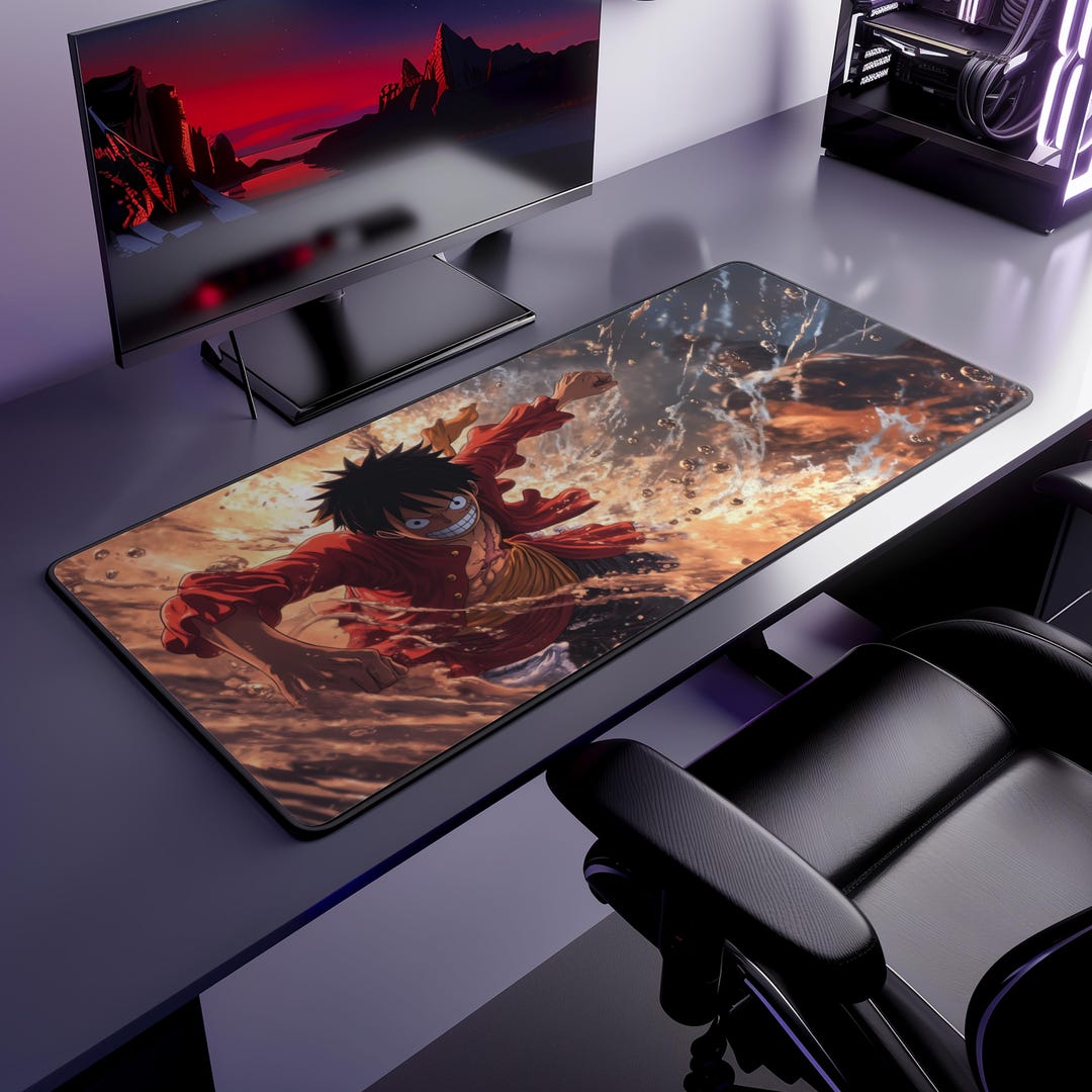Anime Desk Mat, Long Desk Mats, Aesthetic Gaming Mousepad, Christmas ...