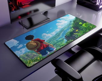 Anime Desk Mat, Long Desk Mats, Aesthetic Gaming Mousepad, Christmas ...