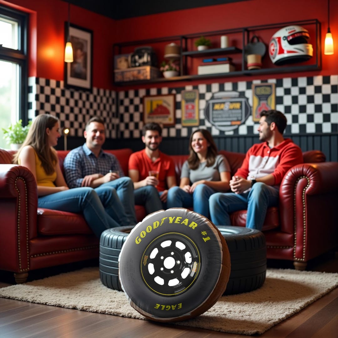 NASCAR Racing Wheel Pillow - Rim & Tire Design | Made for Racing ...
