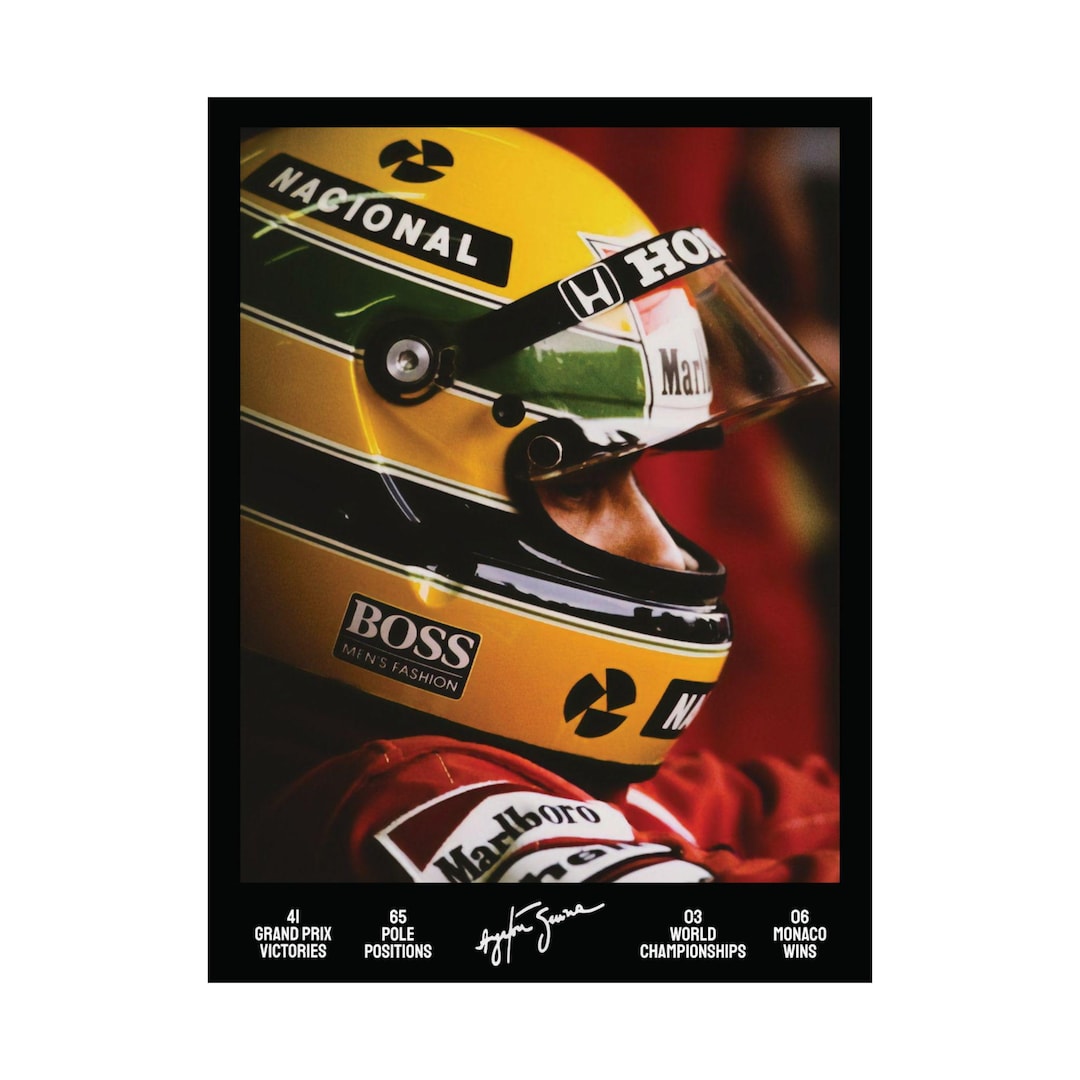 Ayrton Senna Tribute Poster - Made for Racing Legendary Collection ...
