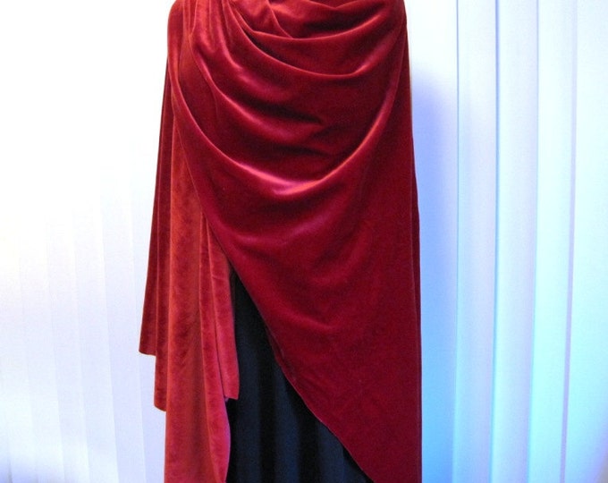 Magnificent Red Velour Velvet Ruana Wrap Cape - Etsy