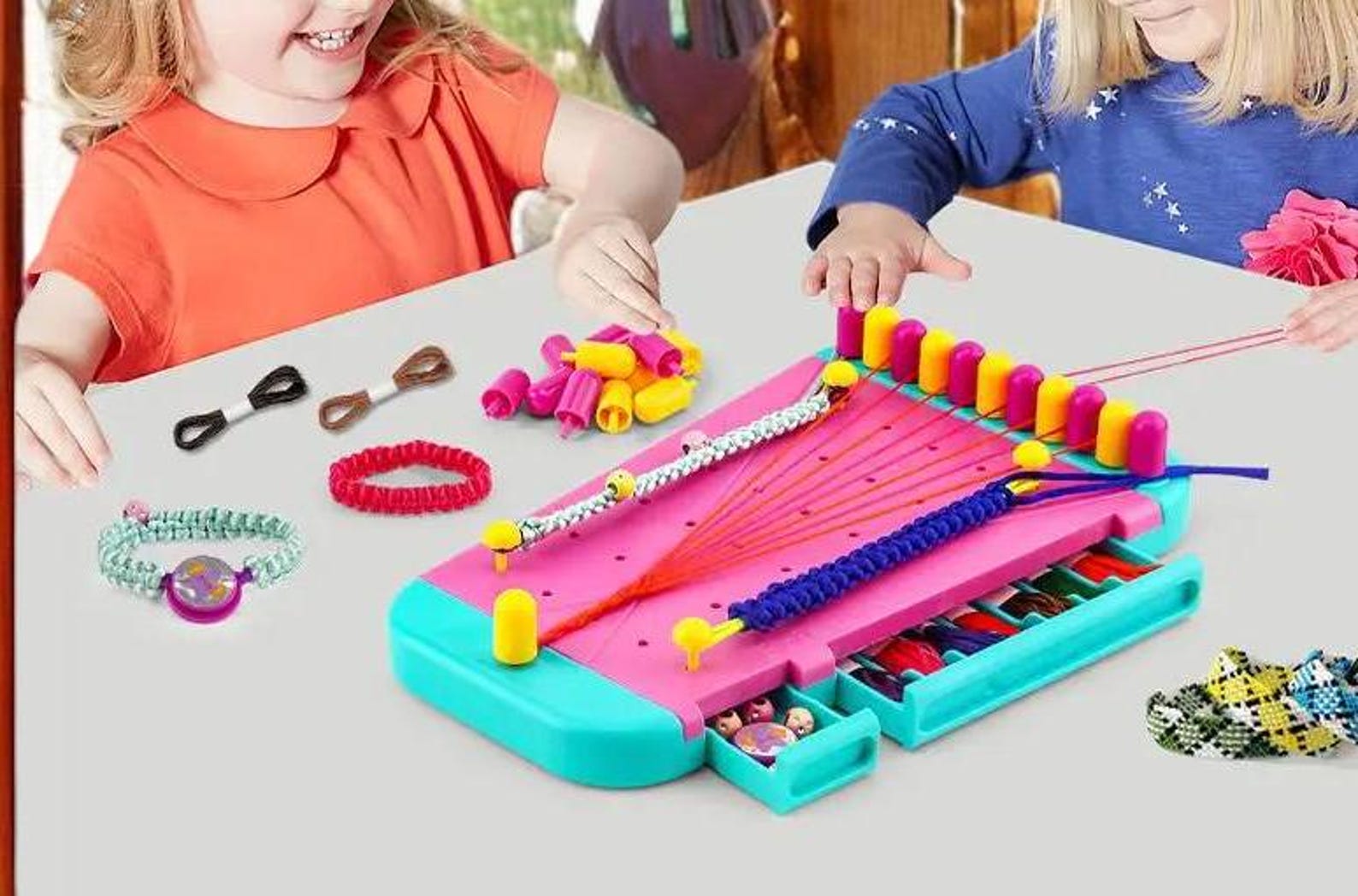 Friendship Bracelet Jewelry Making Kit – Arts & Crafts String Maker Kit ...
