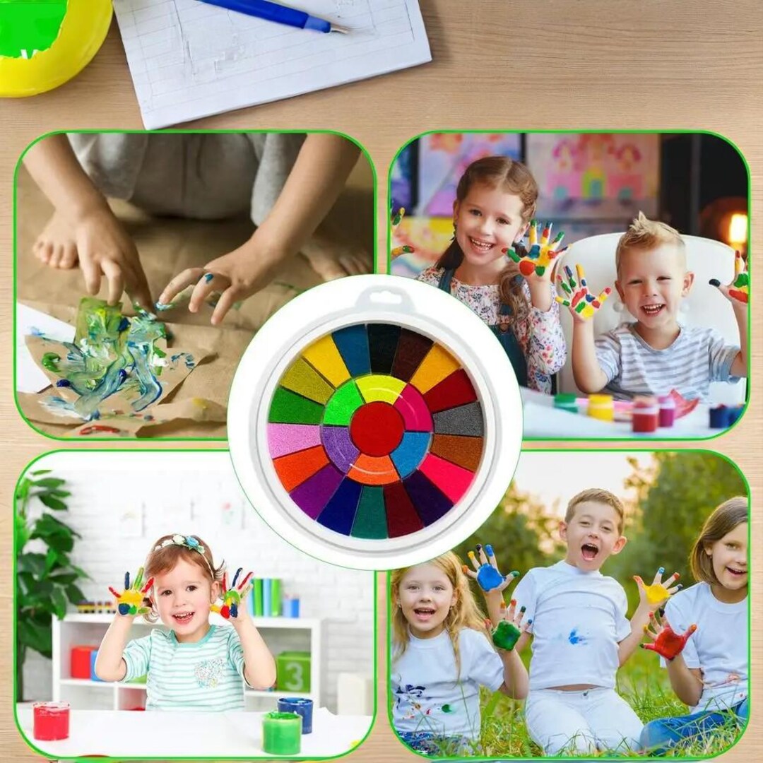 Fingerprinting Art Kit for Kids | Washable Finger Paint & Activity Book ...
