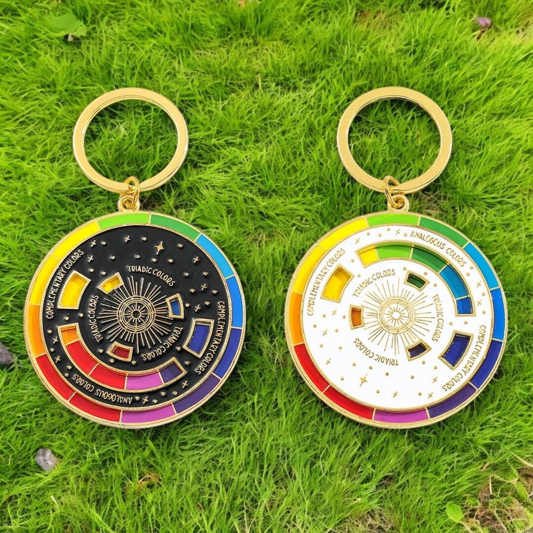Color Wheel Keyring - Interactive Keychain for Painters, Art Lover Gift ...