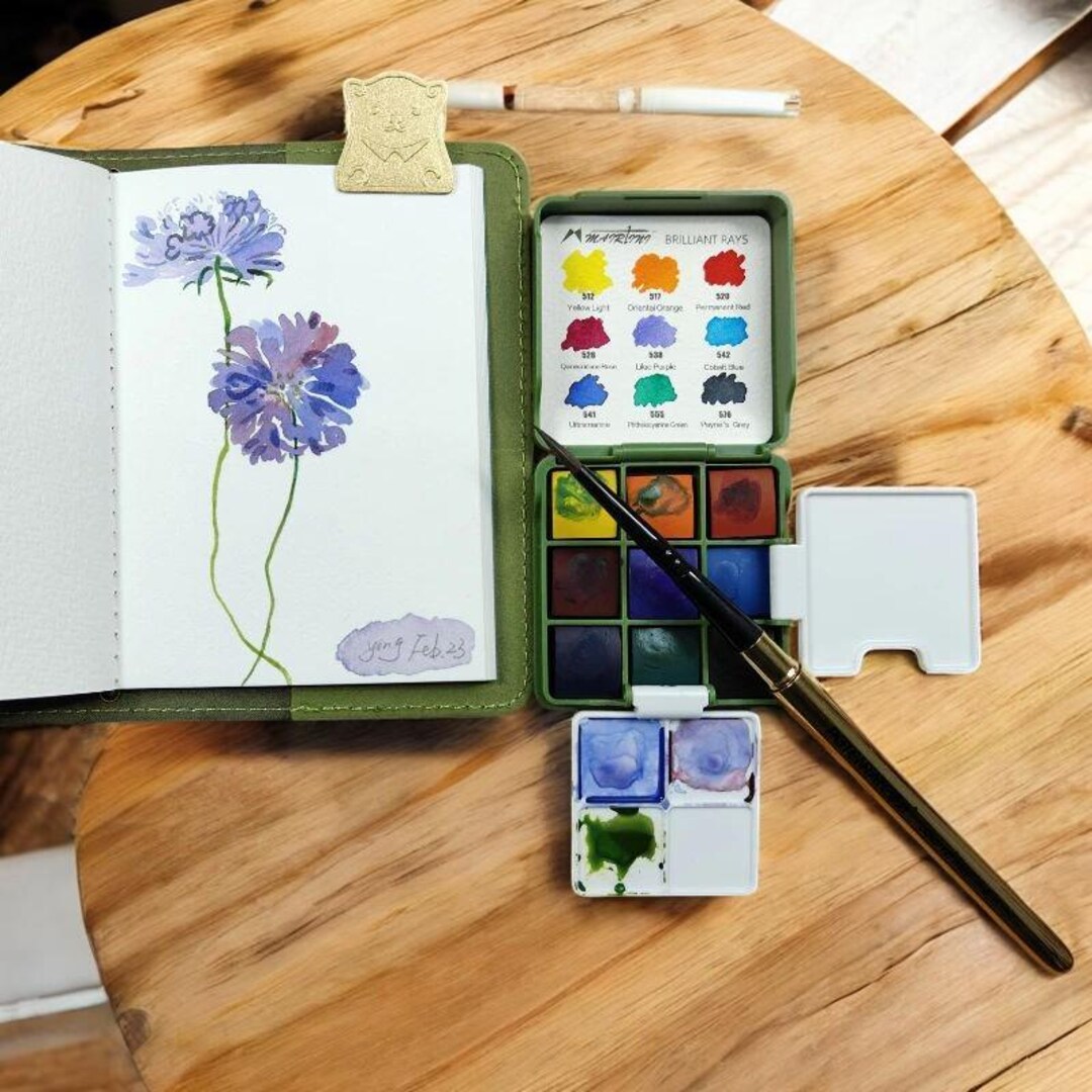 Paint Palette Set, Mini Paint Box, Portable Artist Paint Palette ...