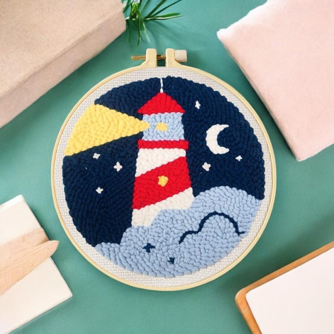 Moon Night Punch Needle Kit - DIY Van Gogh Starry Sky Embroidery Kit ...