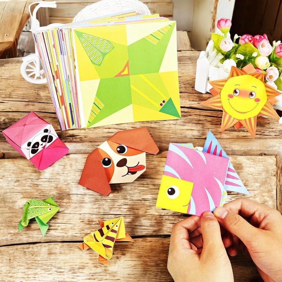 DIY Origami Animal Paper Kit for Kids, 54 Pages Educational Craft Toy ...