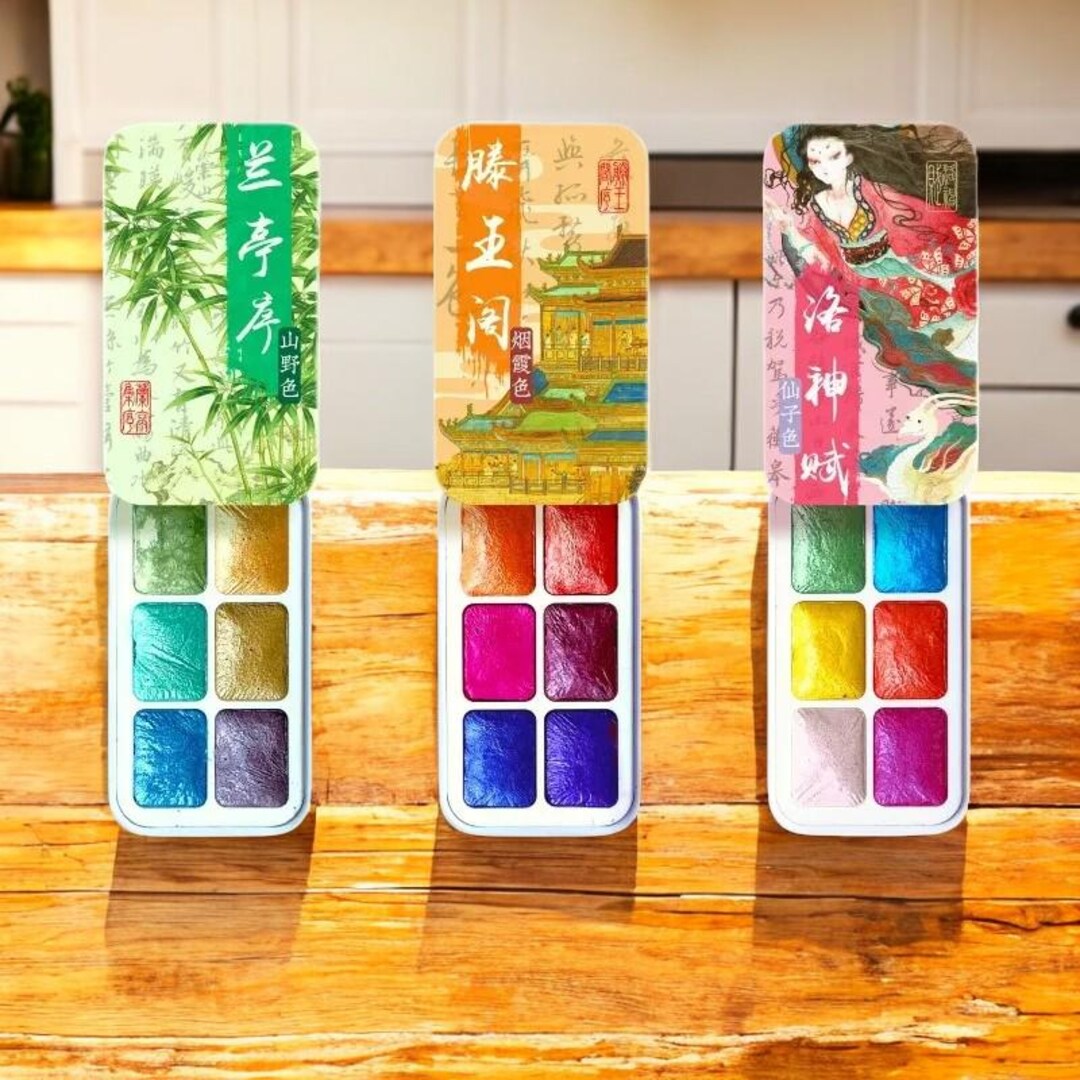 Paint Palette Set, Mini Paint Box, Portable Artist Paint Palette ...