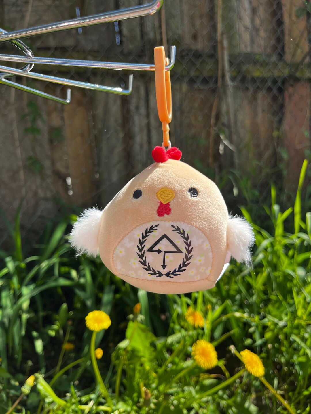 Of the Trees Custom Squishmallow, 3" Rutie the Beige Floral Chicken ...