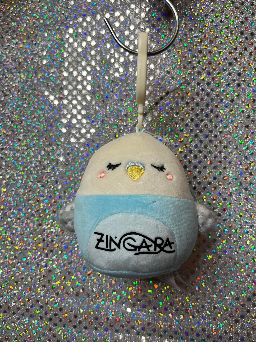 Zingara Custom Squishmallow, 3" Tycho the Parakeet Keychain Clip - Etsy